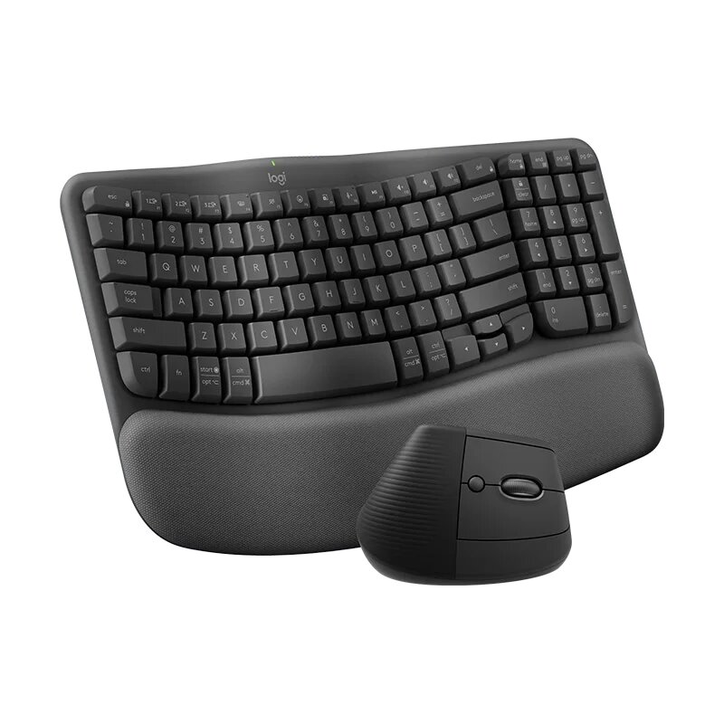 Logitech Wave Combo Black, беспроводной эргономичный комплект