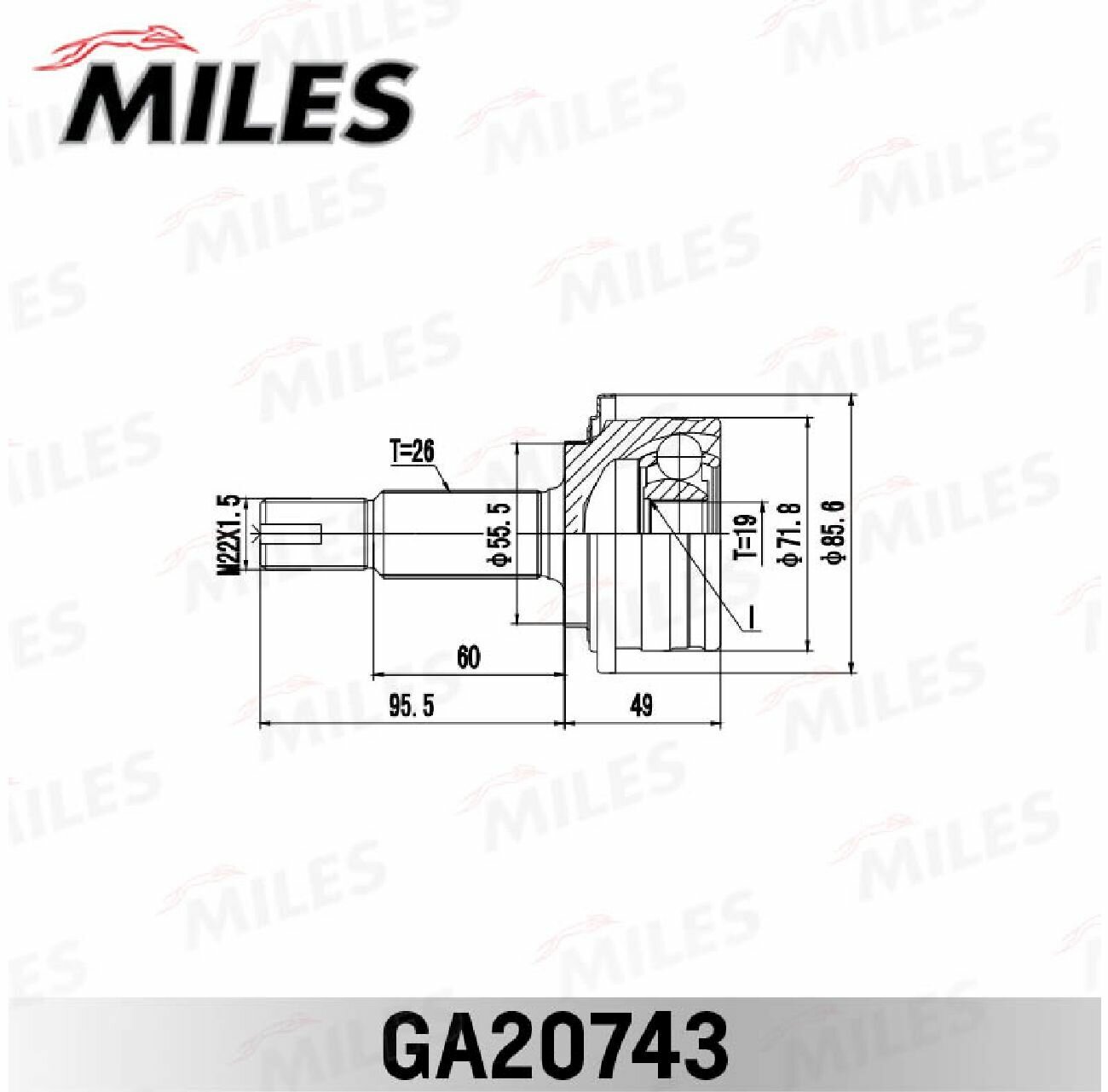 ШРУС TOYOTA YARIS 05-11 нар.
