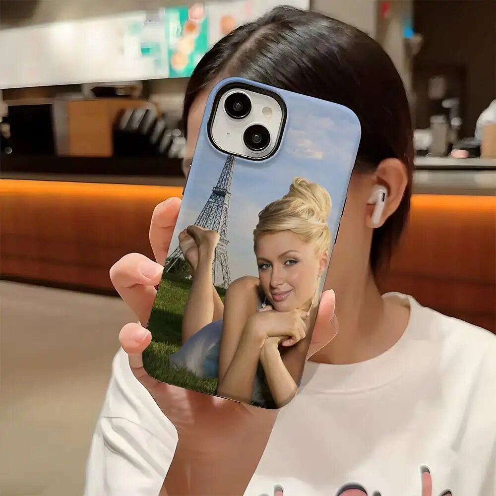 Чехол для телефона Singer P-Paris H-Hilton из жесткого ПК для IPhone 16 Pro Max White1, iPhone15Pro