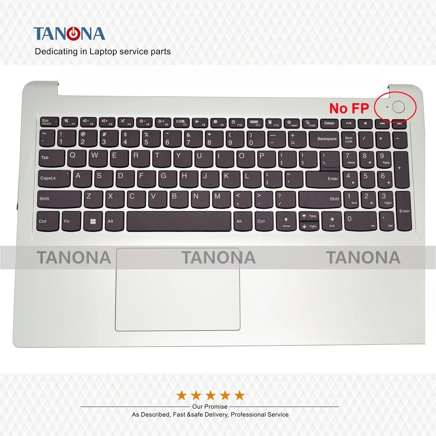 Верхний корпус IdeaPad 1 15IAU7 Cloud Grey 5CB1H92084 with keyboard
