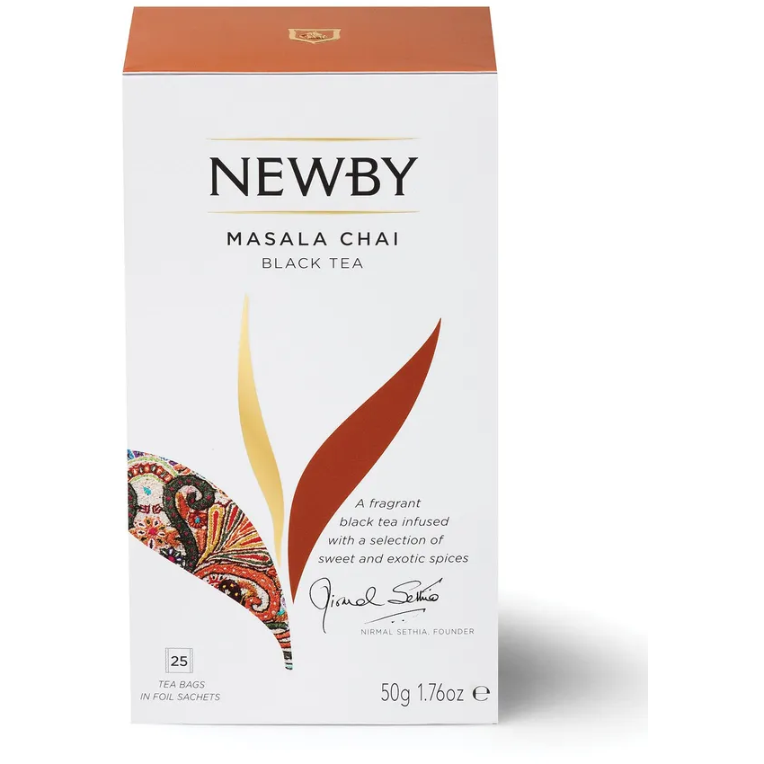 Чай пакетированный Newby Масала чай, 25 пакетов на чашку, 50 грамм