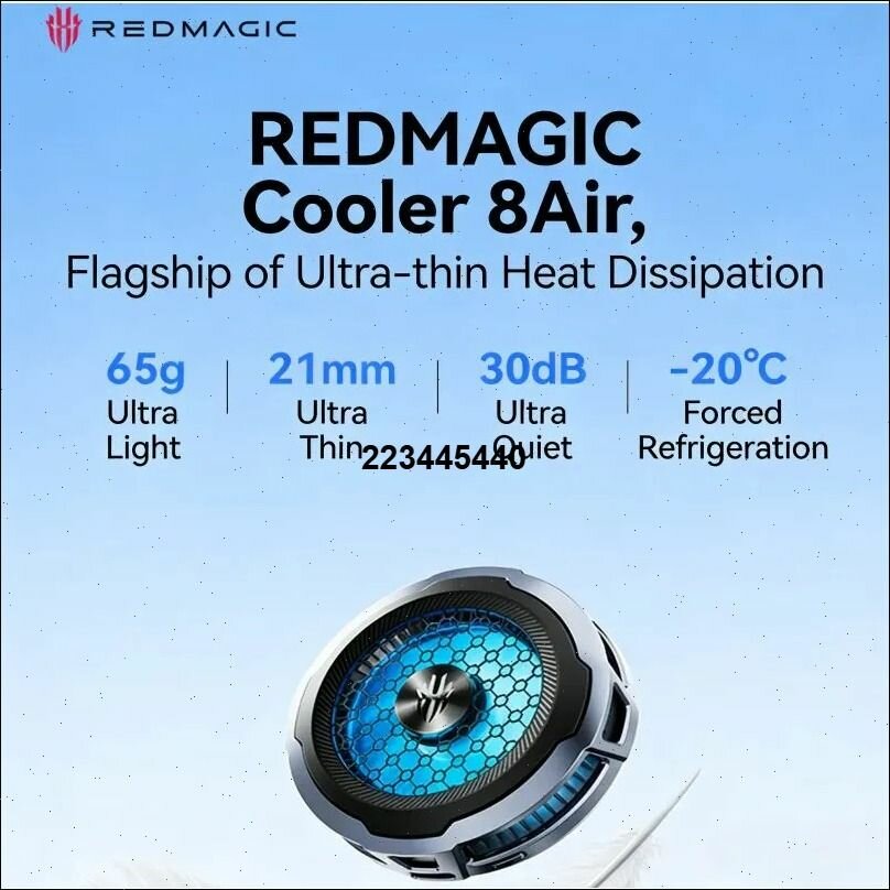 Охлаждающий кулер для смартфона REDMAGIC Cooler 8 Air | Ультратонкий 65г -20°C 30дБ