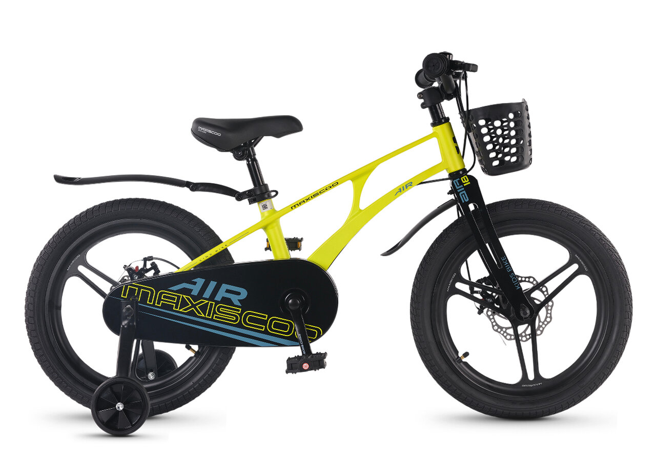 Детский велосипед Maxiscoo Air Pro 18, год 2026, цвет Желтый