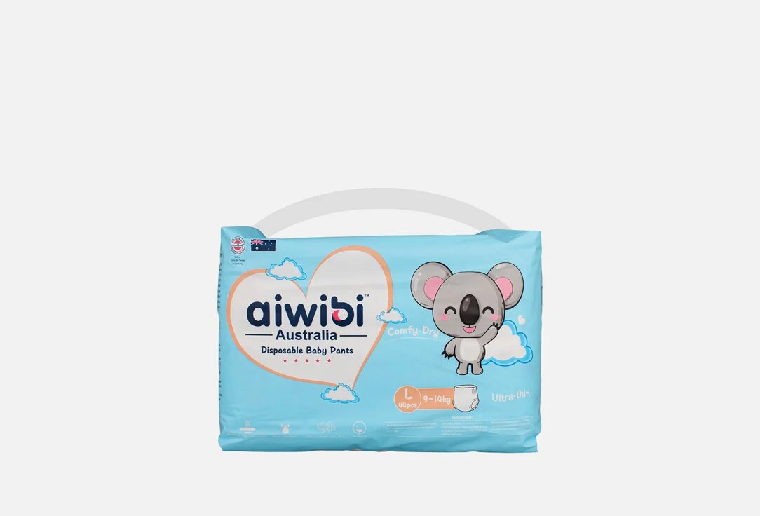 Aiwibi Australia (L) 9-14kg Подгузники-трусики 44 шт