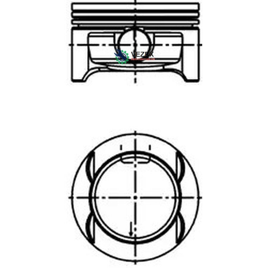 KOLBENSCHMIDT 40386600 Поршень dm.73.40x1.2x1.2x2.0 STD Цена за 1 шт.