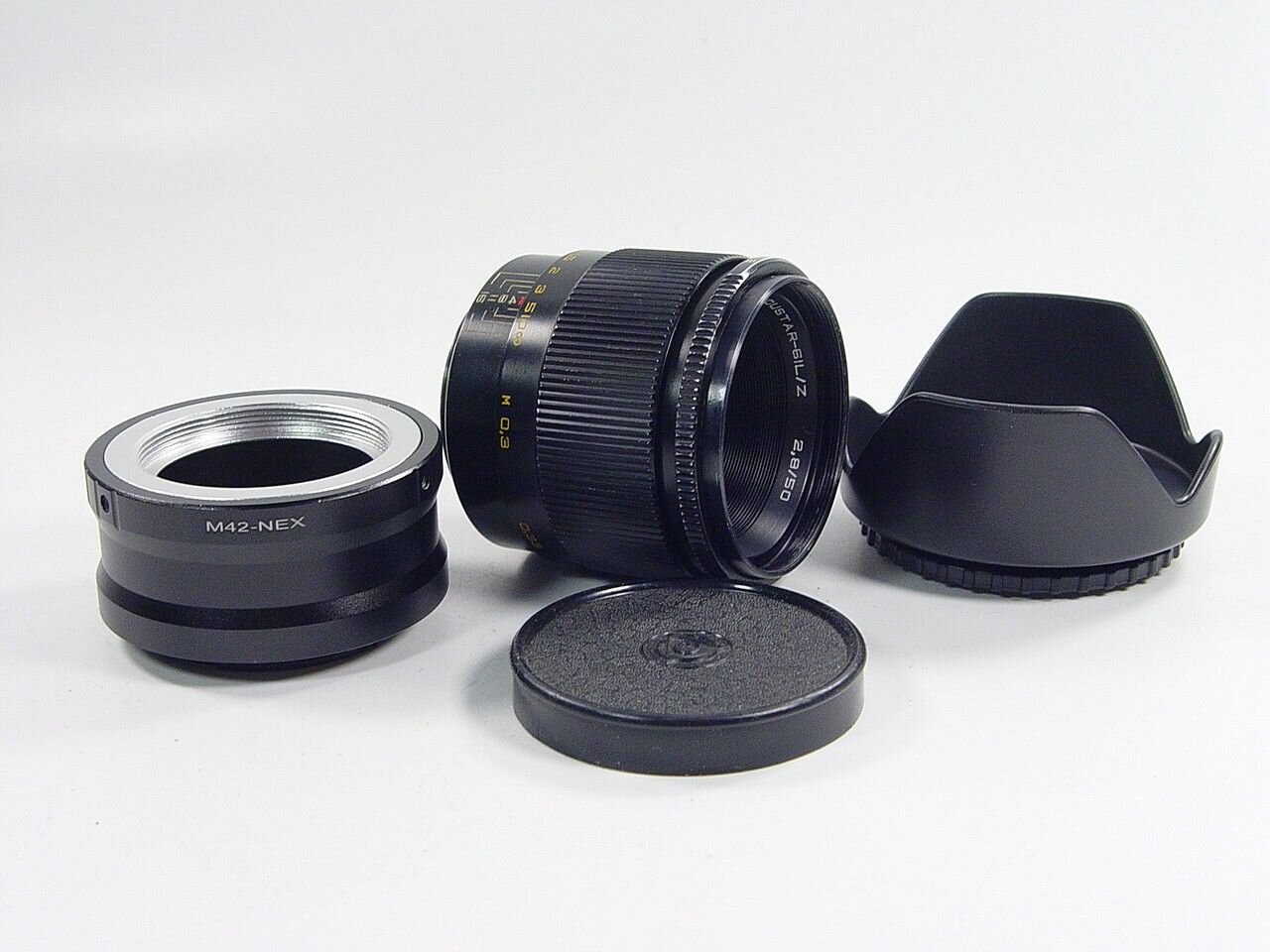 Советский макро объектив. Комплект. Индустар-61 ЛЗ f/2 58мм М42 и на Sony NEX E mount