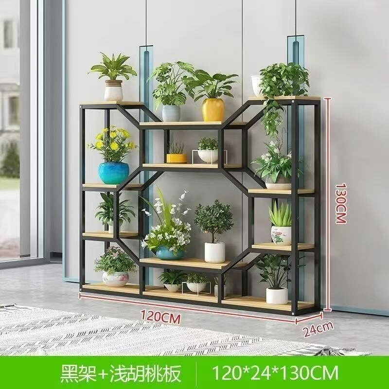 Металл, напольная цветочная подставка, гостиная, столовая, балкон, 120*24*130 см, черный