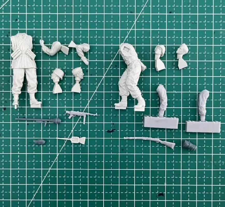1/35 масштаб, полная фигурка из смолы, модель, комплект, историческое хобби, миниатюрная диорама для 2 человек, статуэтка в разобранном и неокрашенная игрушка 996A