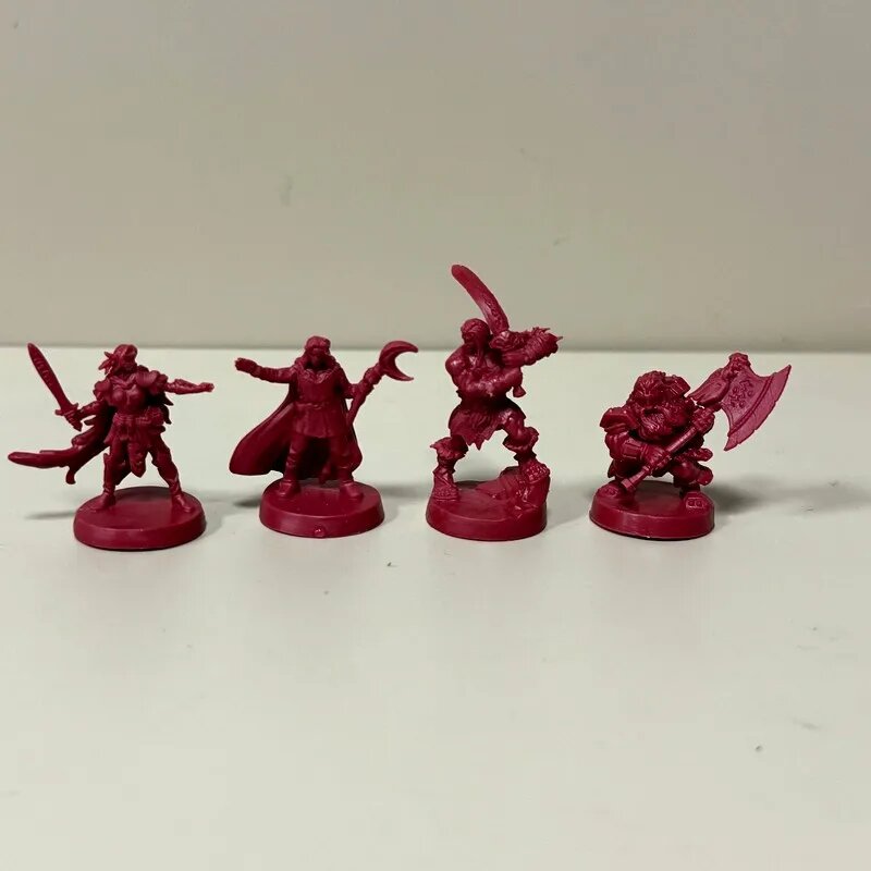 Миниатюры для настольных игр Heroquest Красный, 4PCS Warriors