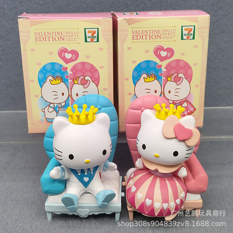 40-я годовщина, издание 711, плюшевая кукла Hello Kitty, платье, лошадка для верховой езды, сказка, День святого Валентина, 1 пара украшений