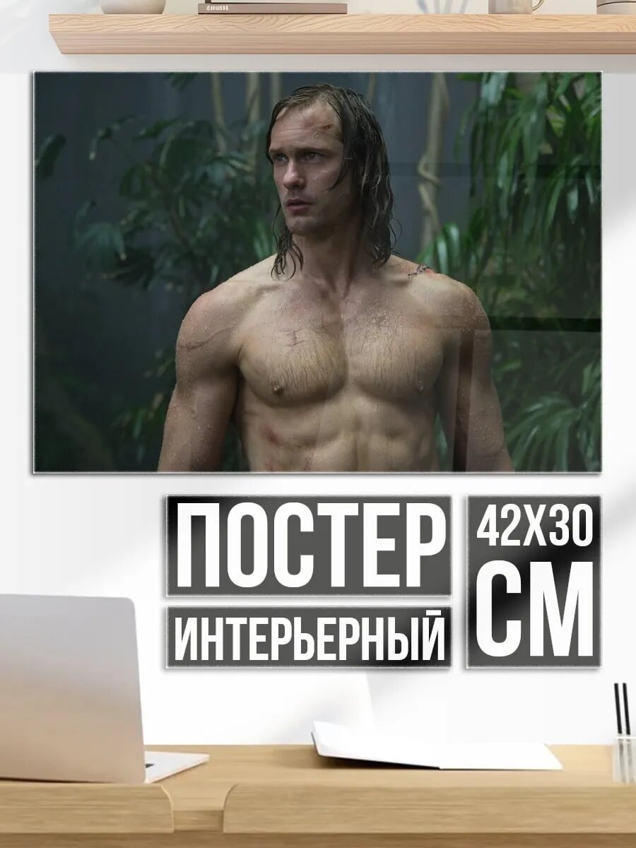 Плакат постер тарзан в джунглях