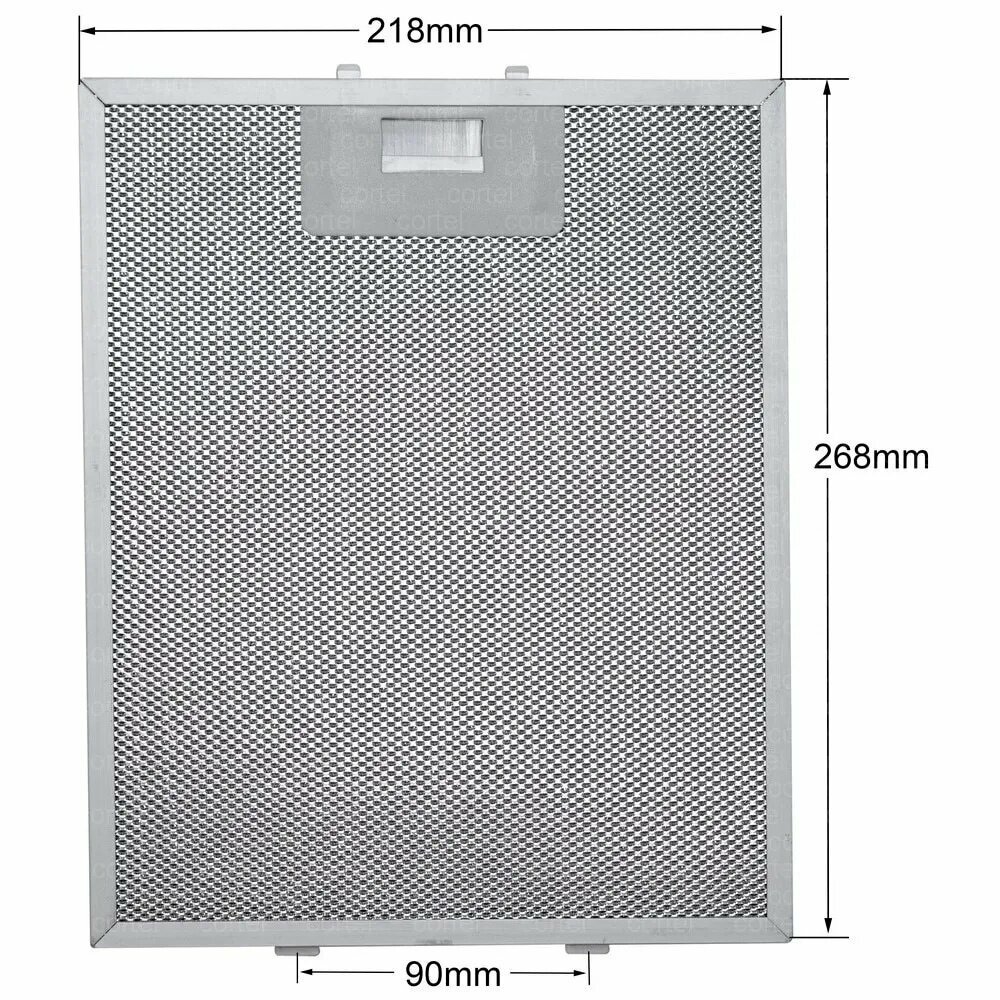 2 шт. Фильтр для вытяжки 22x27 см GF01DA GF01DD Whirlpool Elica Turboair 481248048083