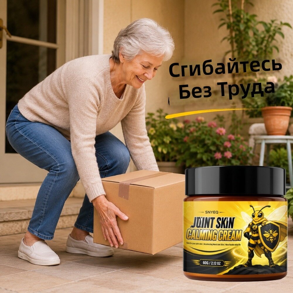 Крем для суставов и кожи с пчелиным ядом, глубокое увлажнение, длительный уход, для массажа рук и тела, 60 г