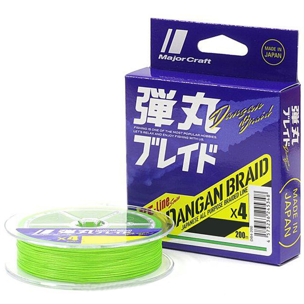 Шнур Major Craft 200m X4 DB4-200/2GR (зеленый)