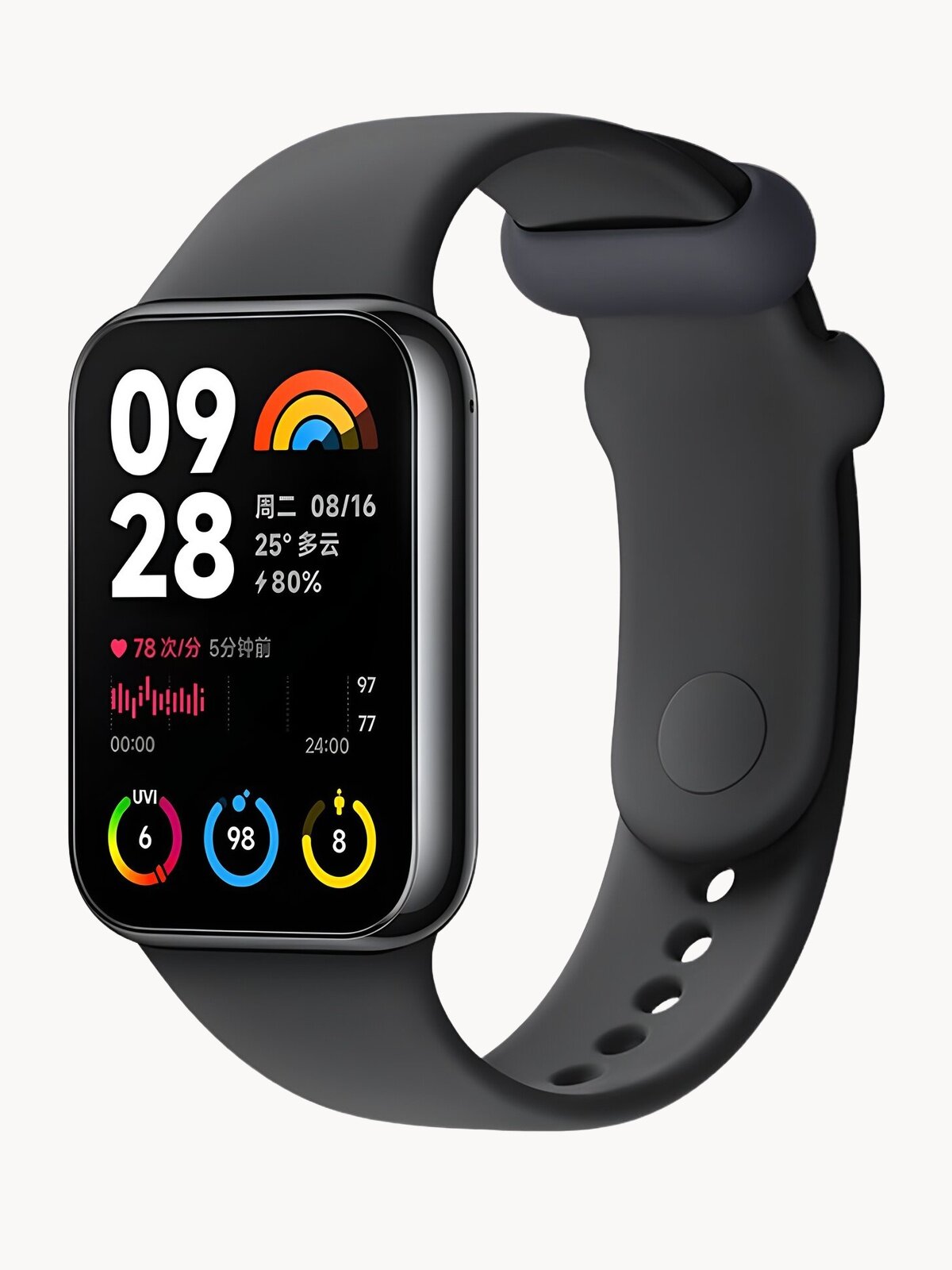 Умные смарт часы Xiaomi Smart Band 8 Pro Black, операционная система Anroid, водонепроницаемые