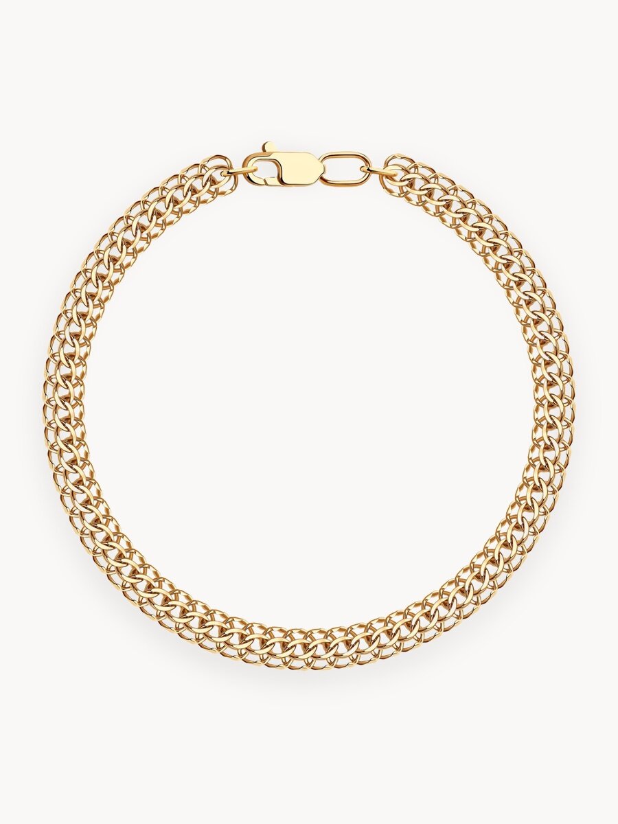 Браслет, серебро, 925 проба, золочение