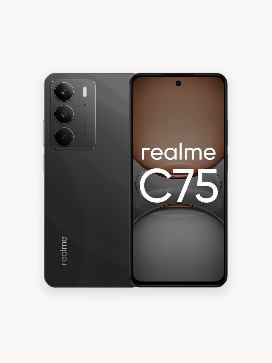 Смартфон realme C75 8/128 ГБ, RMX3941, Черный