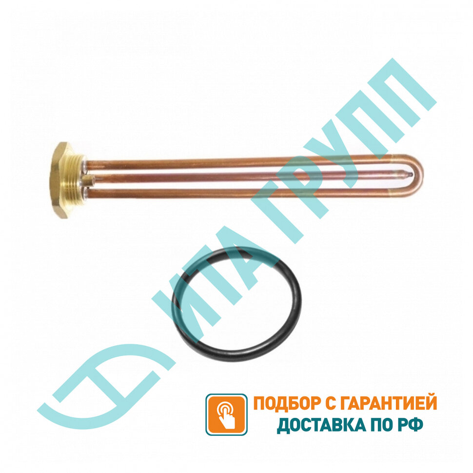 Комплект ТЭН 3кВт (3000Вт) RDT, резьбовой 42мм для Ariston, De Luxe, Real, Thermex, под анод М6 + прокладка, 30246K2