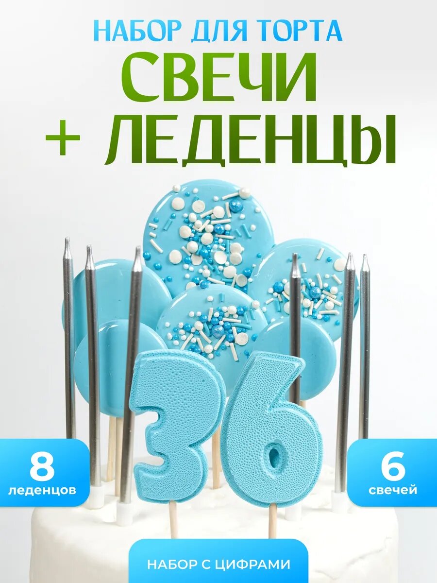 Свечи для торта. Цифра 36