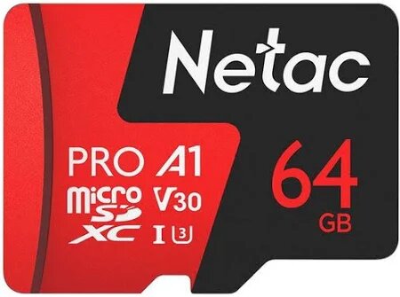 Флеш карта microSDXC 64GB Netac NT02P500PRO-064G-R P500 Extreme Pro + adapter