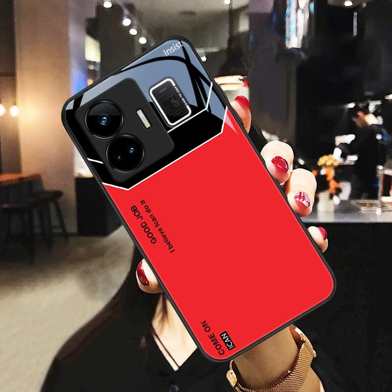 Realme GT 2 Pro стеклянный чехол для смартфона, цвет A, полное покрытие, ударопрочный, премиум антицарапинный дизайн