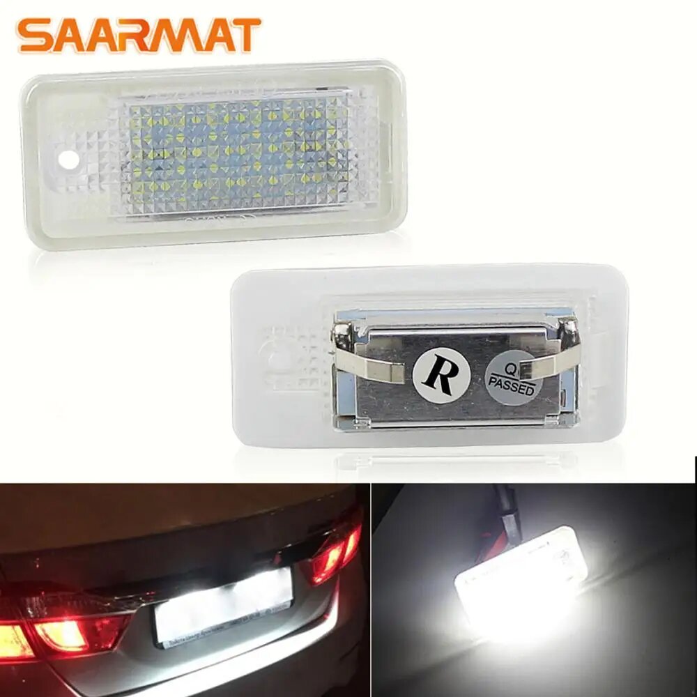 2 шт, 12 В, без ошибок, подсветка номерного знака, подсветка номерного знака, plug and play для A4 A3 A6 C6 A8 B6 B7 S4 S3 S8 Q7 RS4 RS6 Q7