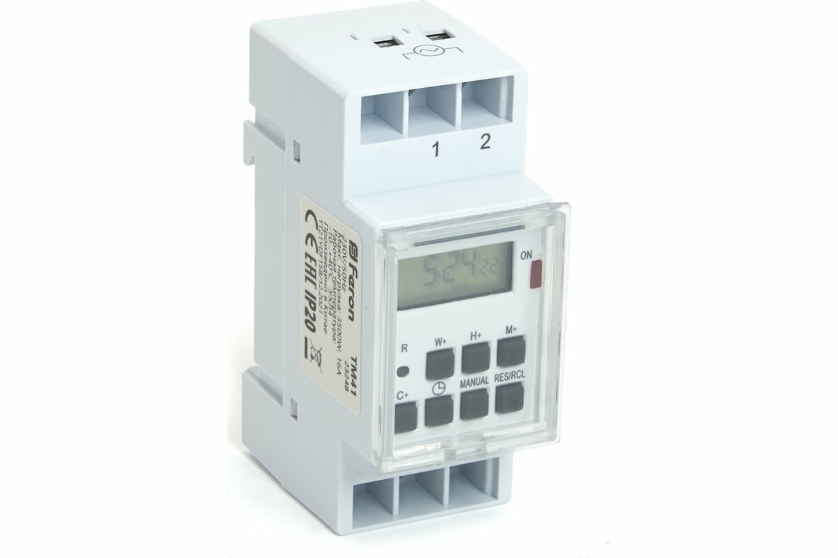 FERON TM41 23248 Таймер реле времени 3500W 16A для автоматизации электроснабжения