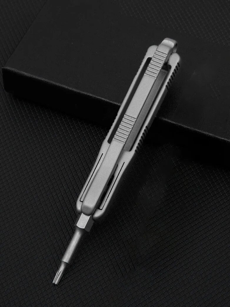 Отвертка из титанового сплава со съемной шестигранной головкой, портативный гаджет, Магнитная отвертка, бита, карманные инструменты для езды на природе, кемпинга, повседневного использования