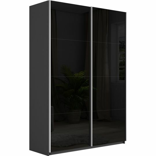 Шкаф-купе Прайм 1200 2 чер стекл, Диамант