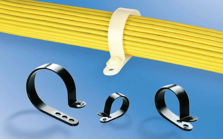 Кабельная скоба ACC-2 AVC 6.3 мм под винт, белая, упаковка 100 шт.