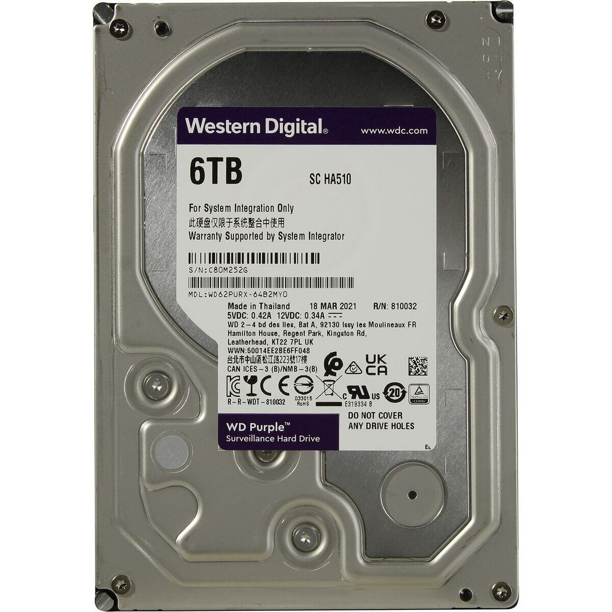 Western digital Purple 6 Тб WD62PURX