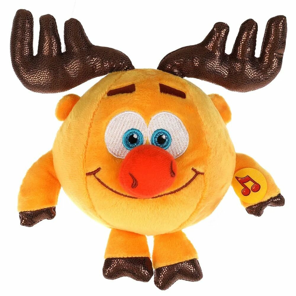 Музыкальная мягкая игрушка из м/ф "Смешарики", Лосяш, 10 см