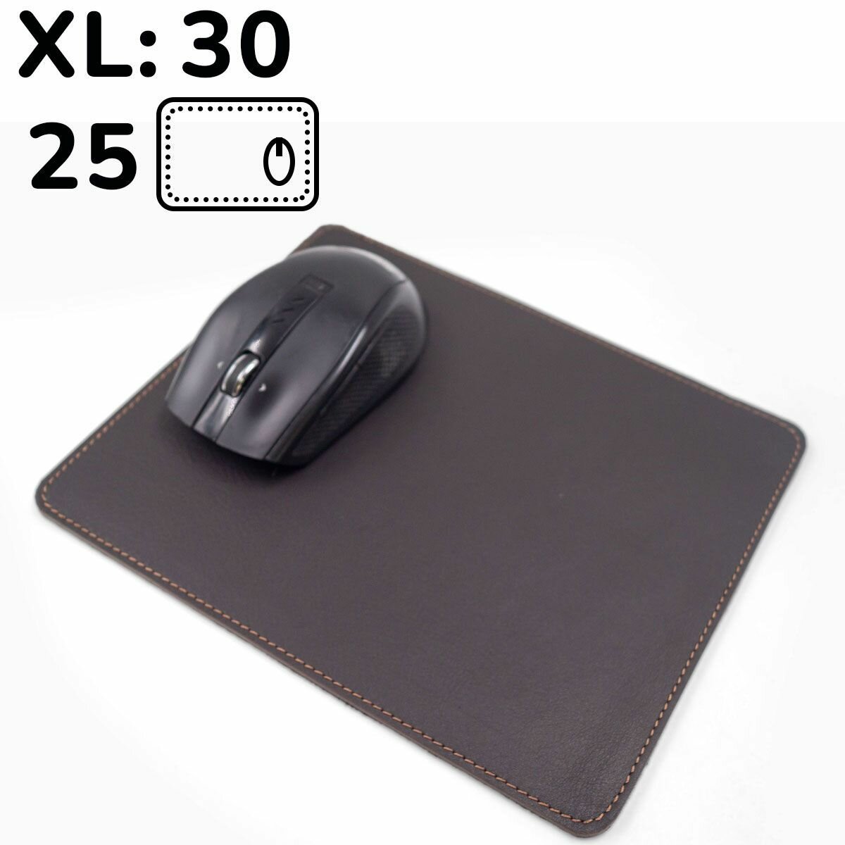 Коврик для мышки 25 х 30 см из натуральной кожи Audmorr J, NewPad XL Choc