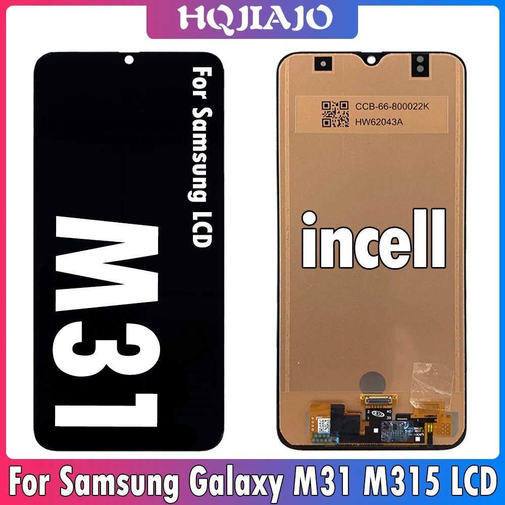 ЖК-дисплей 6,4 дюймов INCELL для Samsung Galaxy M31, сенсорный экран, дигитайзер в сборе для Samsung M315 M315F, запасные части для ремонта ЖК-дисплея Black No Frame