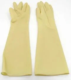 Длинные резиновые перчатки 60 см, утолщенные латексные перчатки с кислотным маслом, рабочие перчатки большого размера, бесплатная доставка Светло-желтый, White