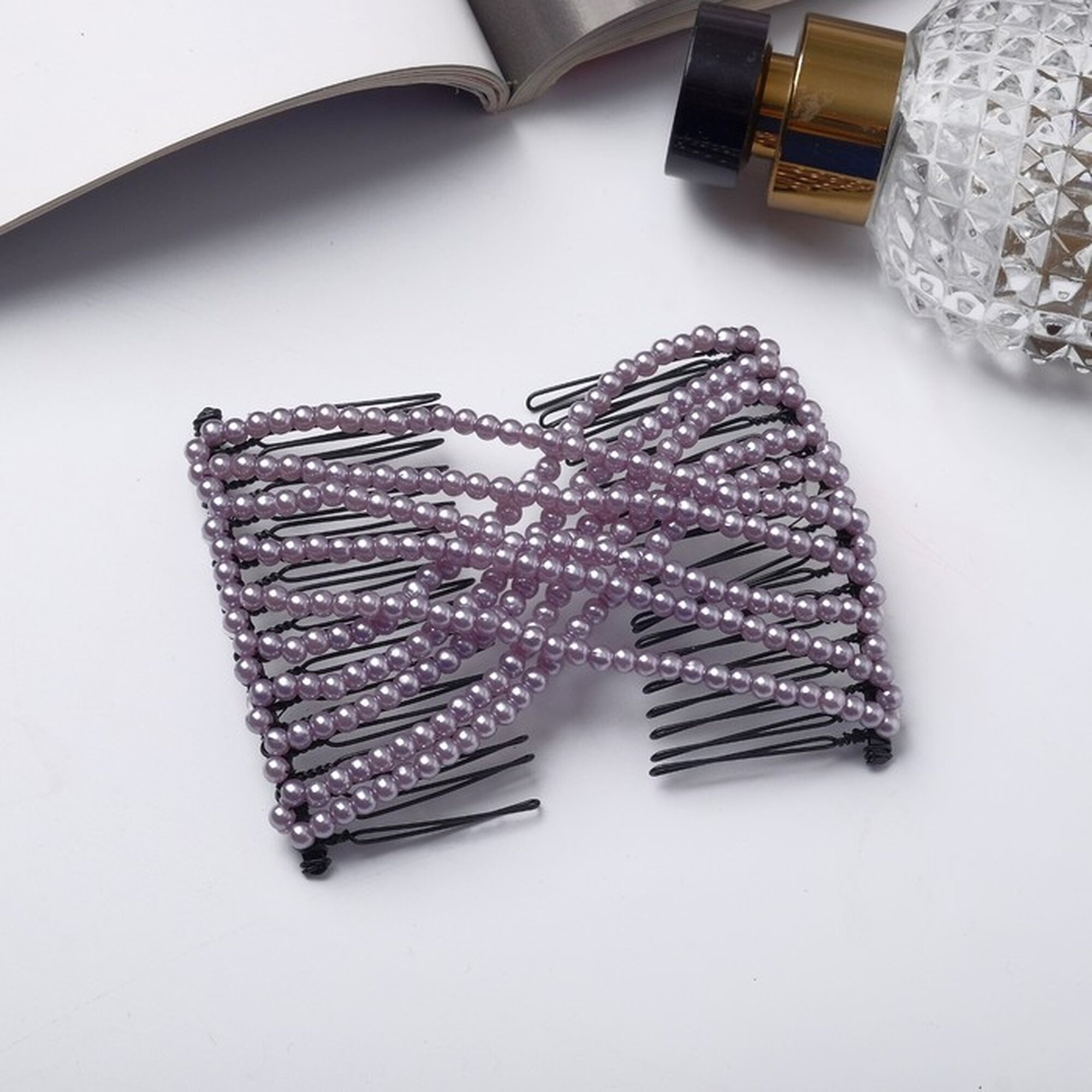 Зажим для волос Сима-ленд «Сетка», металл, пластик, длина 9,5 см