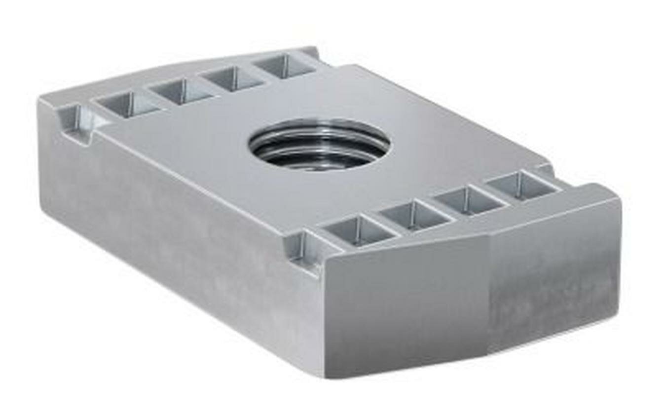 Гайка канальная HILST, М10, оцинкованная, сталь, 100 шт, серебристый