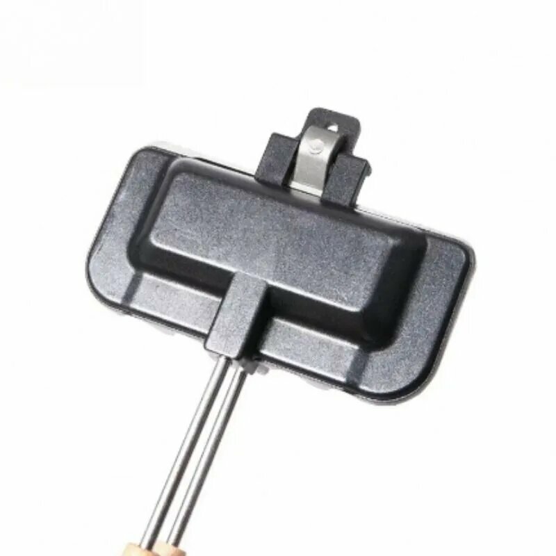 Бутербродница "HH-00054", сэндвичница, 2 пластины, 2 ручки, 1 фиксатор, черная