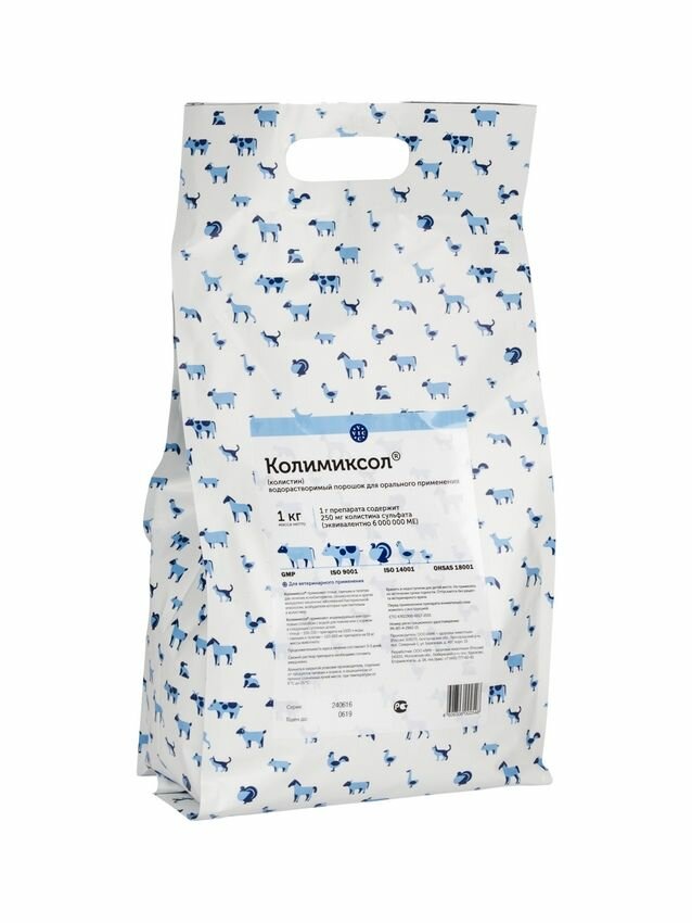 Колимиксол 6 млн. МЕ, водорастворимый оральный порошок, пакет 1 кг