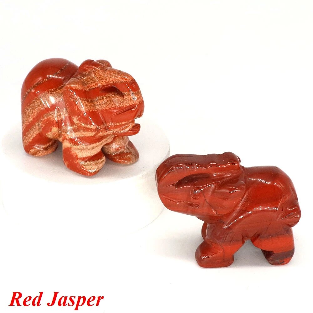 Статуэтка слона Red Jasper, красный, 1 шт.
