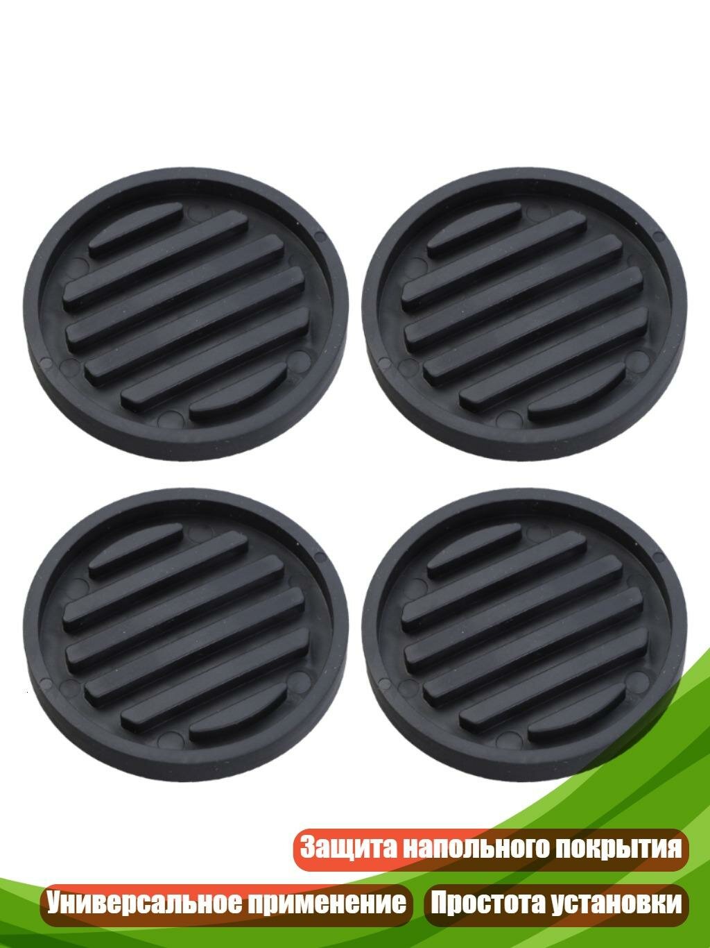 Резиновые фурнитурные накладки для мебели (4 шт.), Круглый