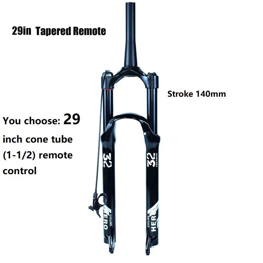 Вилка передняя MTB Magura 32 мм, ход 140 мм, черная, 29in TR B