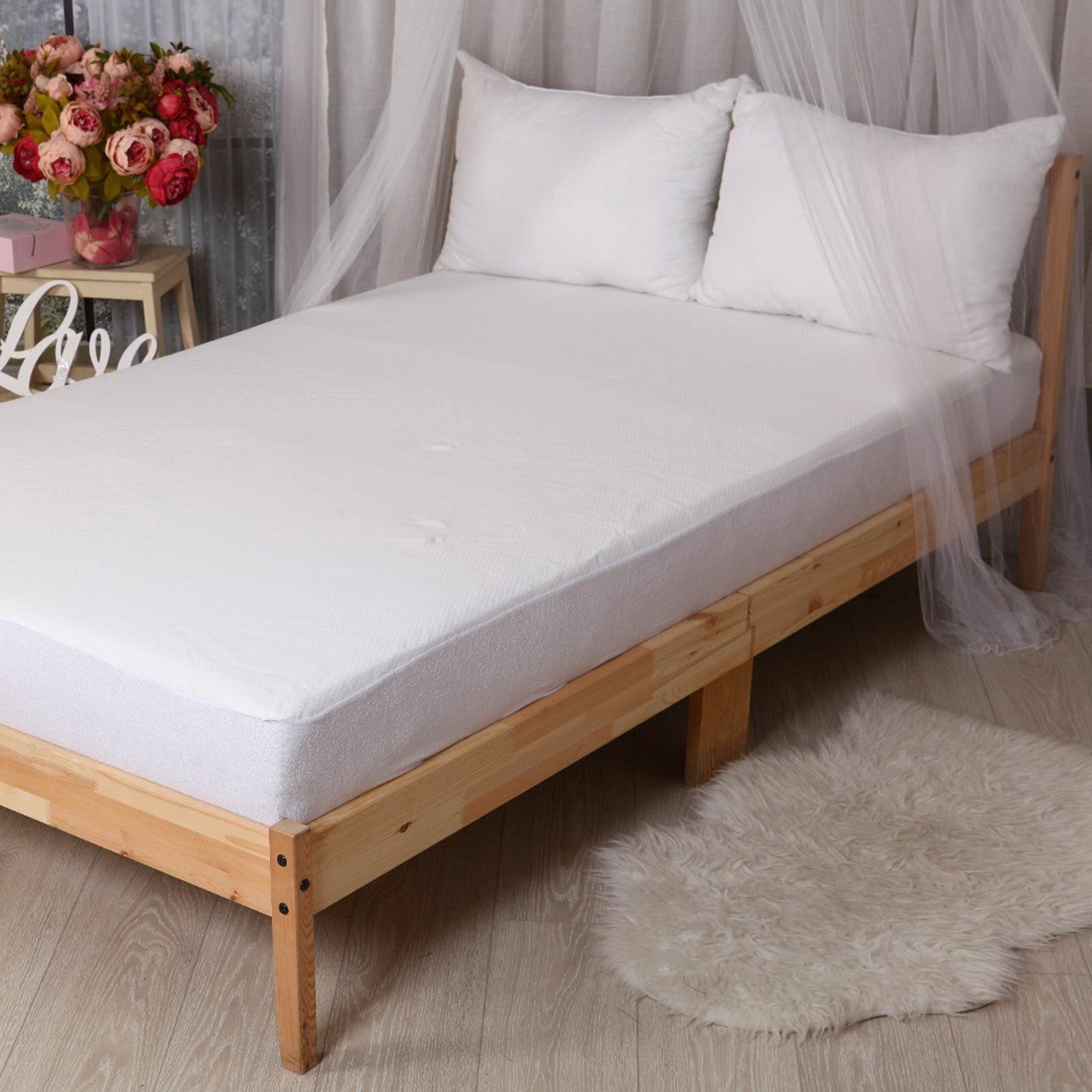 Наматрасник непромокаемый "Бережный", 90x200x30 см, натяжной, мембрана, хлопок 80%