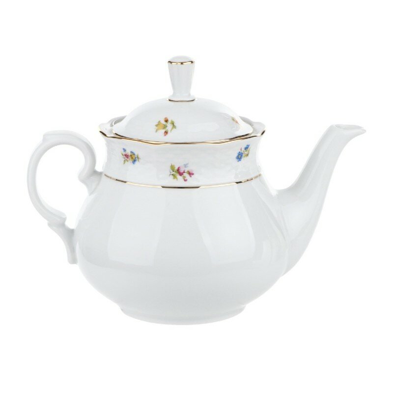 Чайник 1200 мл Natalie декор "Мелкие цветы отводка золото"