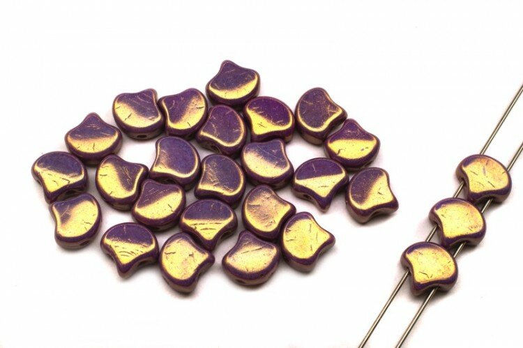 Бусины GINKO 7,5х7,5мм, отверстие 0,8мм, цвет 03000/14496 аметист блестящий, 710-028, 10г (около 40шт)