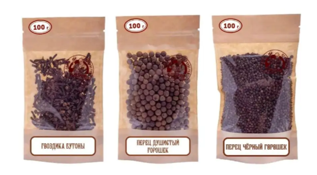 Набор "Перец душ. горошек , черный горошек, гвоздика бутоны" по 100г