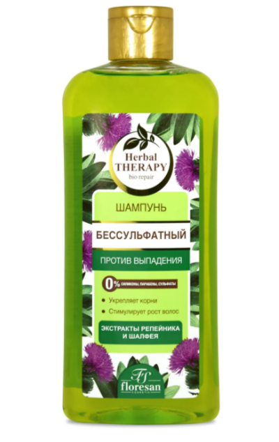 Шампунь для волос Floresan Hemp Бессульфатный, против выпадения, 400 мл.