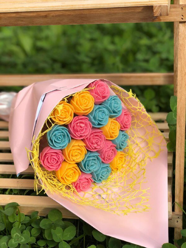 Букет шоколадных роз / Сладкий букет из шоколада "Веселое лето"