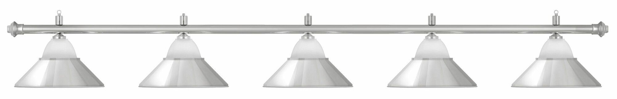 Weekend Лампа на пять плафонов «Jazz» (серебристая штанга, серебристый плафон D38см)