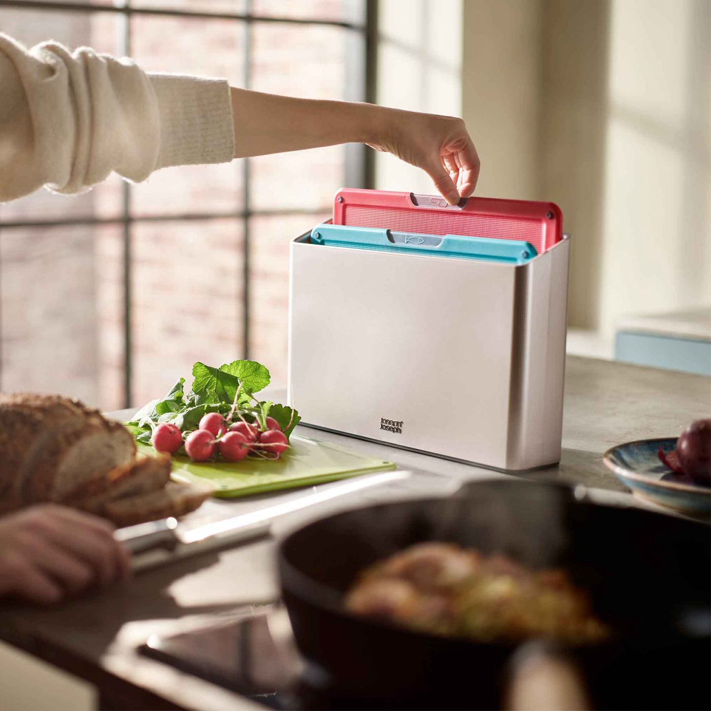 Набор разделочных досок Joseph Joseph Folio Icon Regular, серебристый/разноцветный